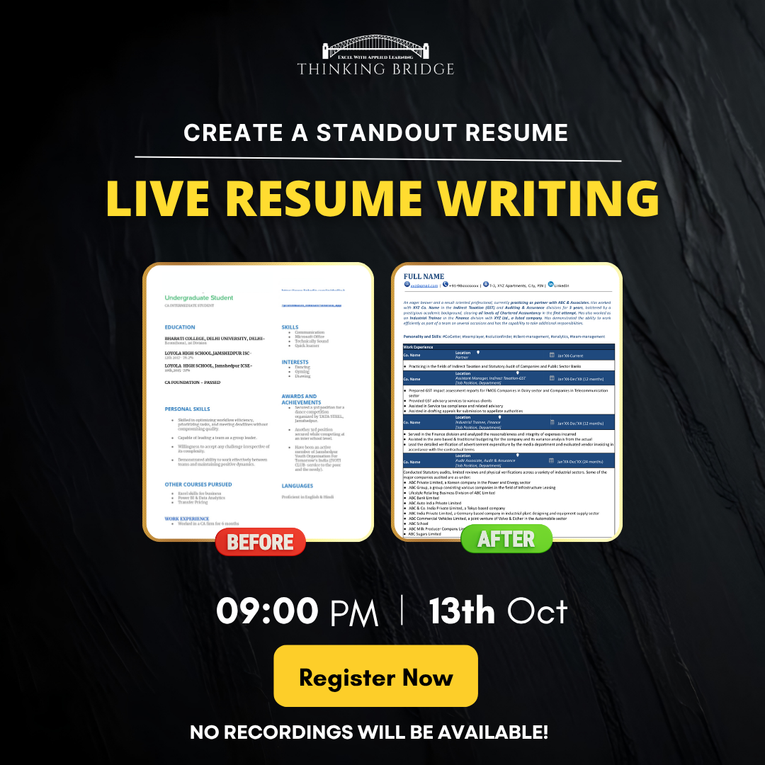 Thinking Bridge - Get Your Dream Job in Finance | Online Training ...